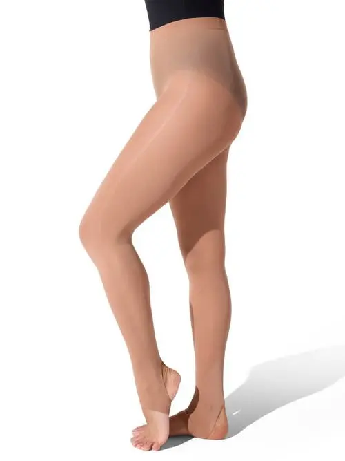 CAPEZIO Ultra Soft Stirrup Tights - Light Beige