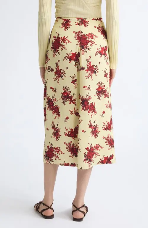 JIL SANDER Floral Print Midi Skirt
