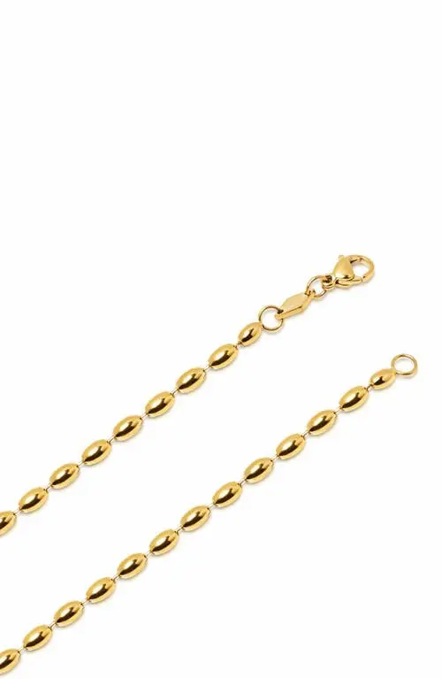 NIALAYA JEWELRY Gold Beaded Chain Necklace