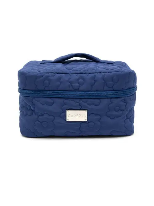 CAPEZIO Quilted Vanity Case With Top Handle - Blue