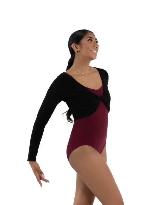 CAPEZIO Shrug With Faux Knot - Black
