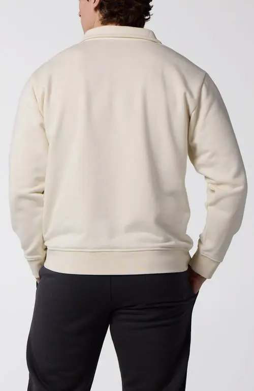 CENTERLINE ATHLETICS Active Lifestyle You Know You Play Quarter Zip Sweatshirt - Ivory
