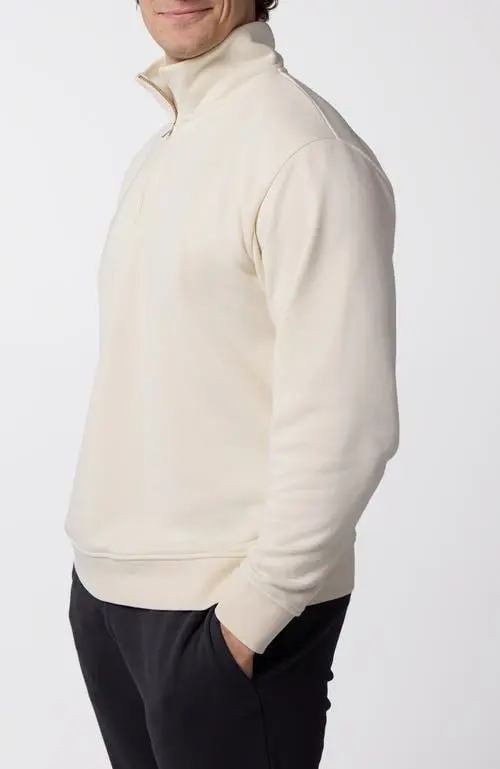 CENTERLINE ATHLETICS Active Lifestyle You Know You Play Quarter Zip Sweatshirt - Ivory
