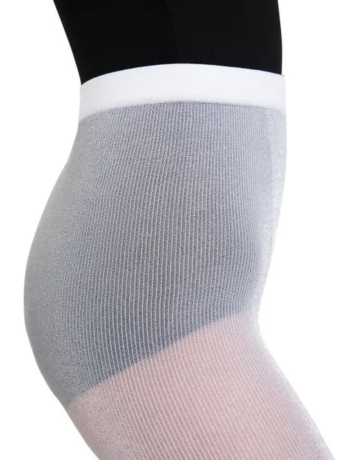 CAPEZIO Professional Glitter Tight - White