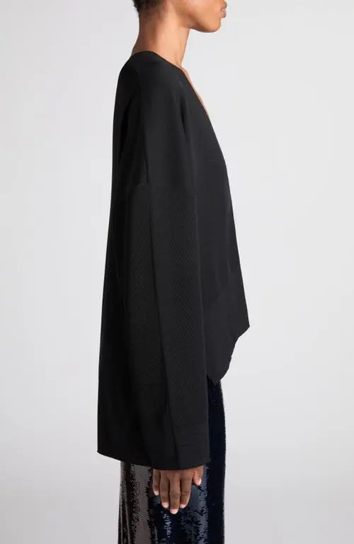 TOM FORD Merino Wool Blend Plunge Neck Sweater