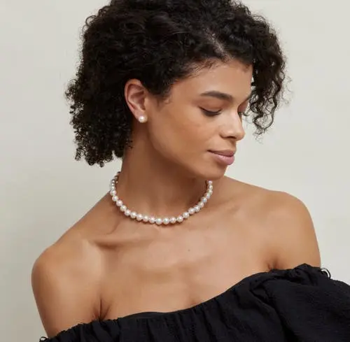 The Pearl Source 8.5-9.5mm White Freshwater Pearl Necklace