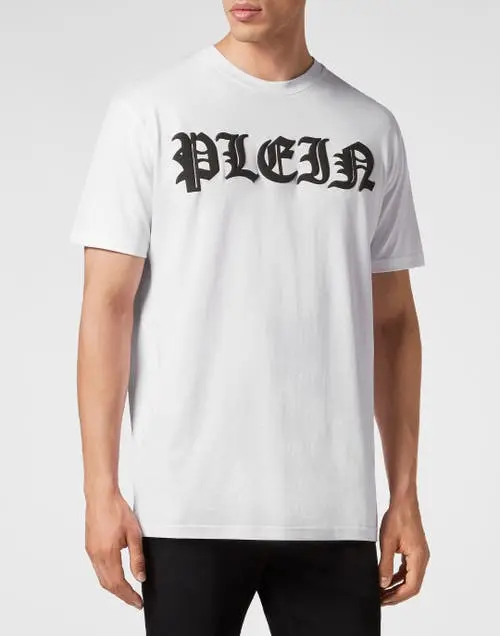 Philipp Plein T-shirt Round Neck Gothic Plein - White