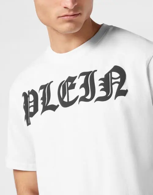 Philipp Plein T-shirt Round Neck Gothic Plein - White