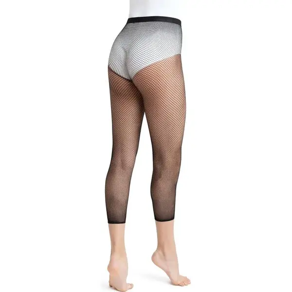 CAPEZIO Crop Classic Fishnet Tights - Black