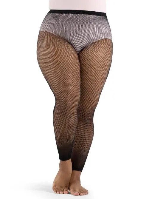 CAPEZIO Crop Classic Fishnet Tights - Black