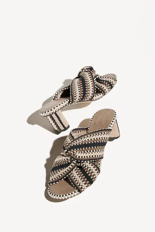 AMAMBAIH Gilda Handwoven Mule With Sculptural Heel