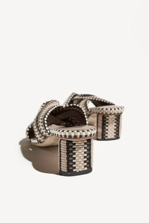 AMAMBAIH Gilda Handwoven Mule With Sculptural Heel