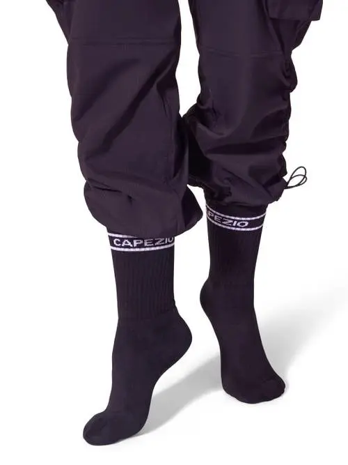 CAPEZIO Varsity Crew Sock - Black