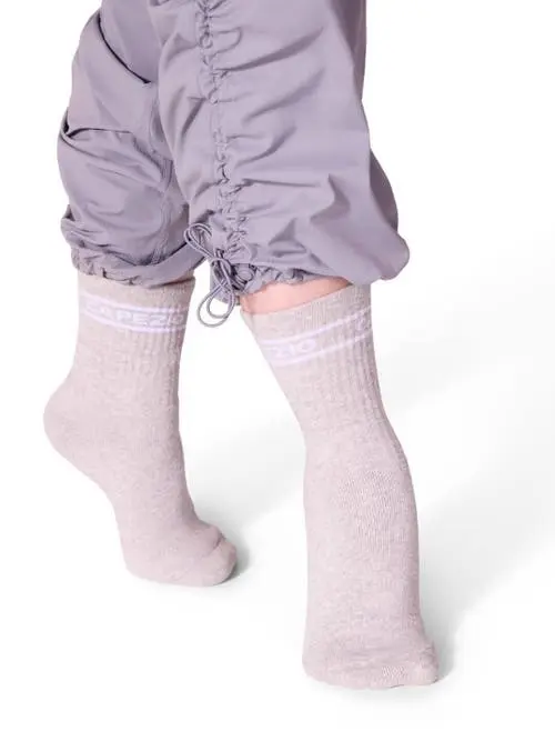CAPEZIO Varsity Crew Sock - Medium Grey