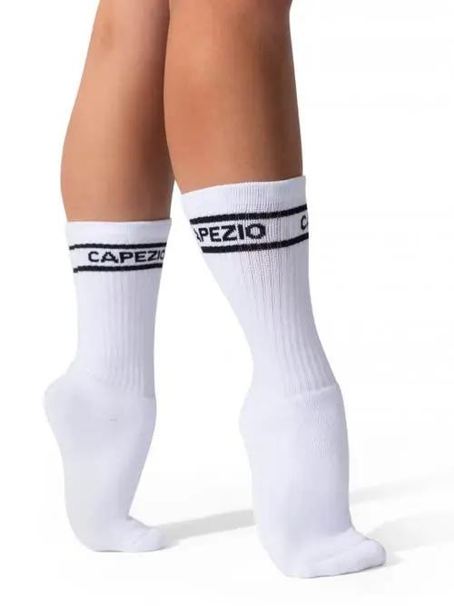 CAPEZIO Varsity Crew Socks - White
