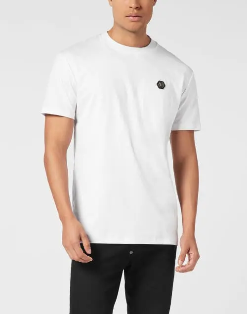 Philipp Plein Round Neck T-shirt Hexagon - White