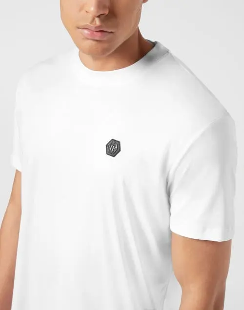 Philipp Plein Round Neck T-shirt Hexagon - White