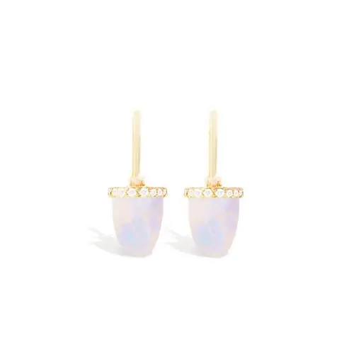 CAMPBELL + CHARLOTTE Found Cap Huggie Earring - Rainbow Moonstone