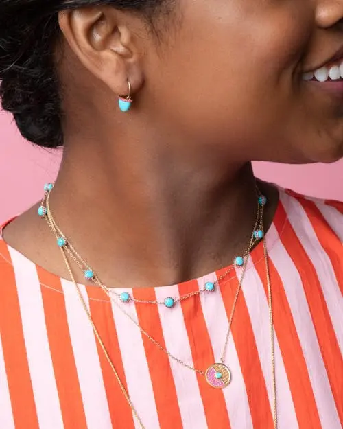 CAMPBELL + CHARLOTTE Found Cap Huggie Earring - Rainbow Moonstone