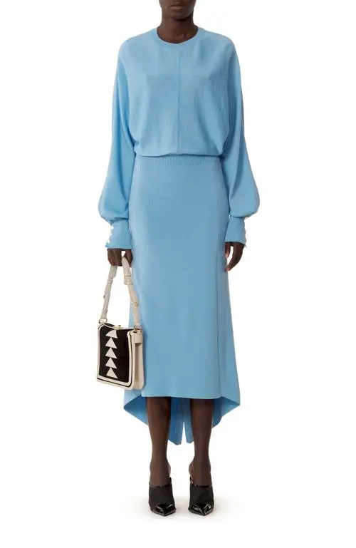 LANVIN Buttoned Long Skirt In Merino Wool
