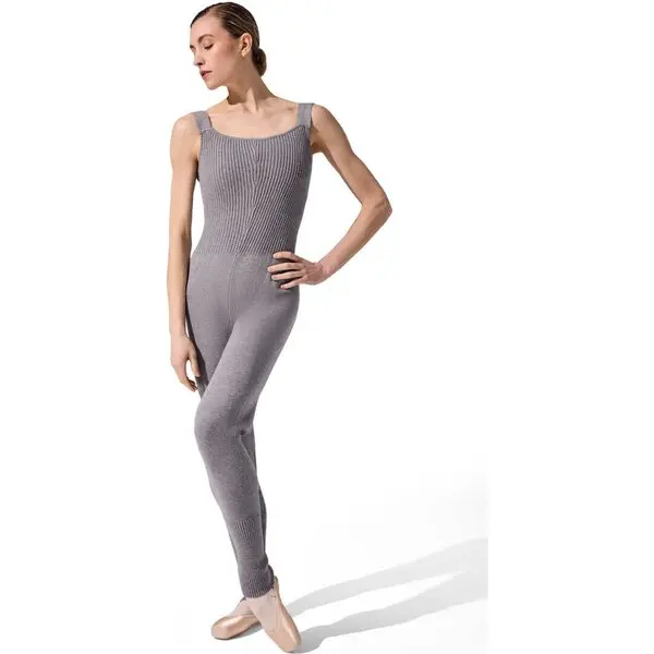 CAPEZIO Full Length Romper - Medium Grey