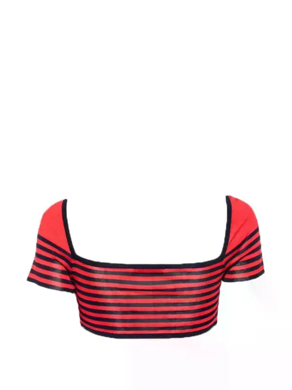 Celine 2000s Striped Crop Top