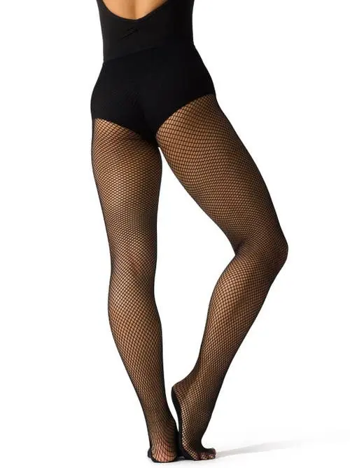 CAPEZIO Professional Fishnet Seamless Tights - Black