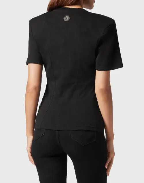 Philipp Plein Embellished Cotton T-shirt