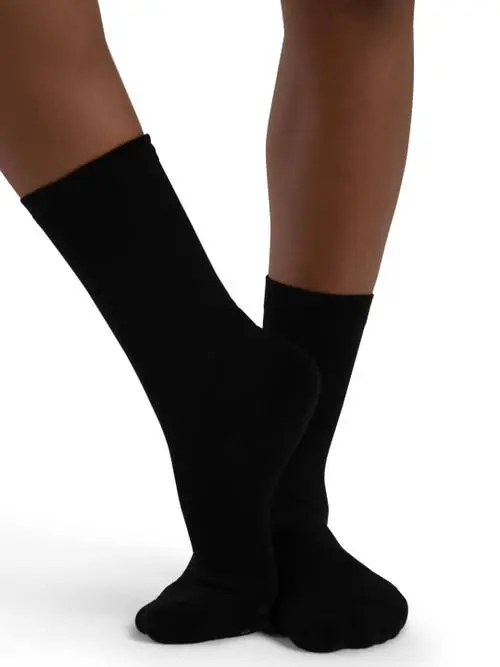 CAPEZIO Lifeknit® Calf Length Socks - Black