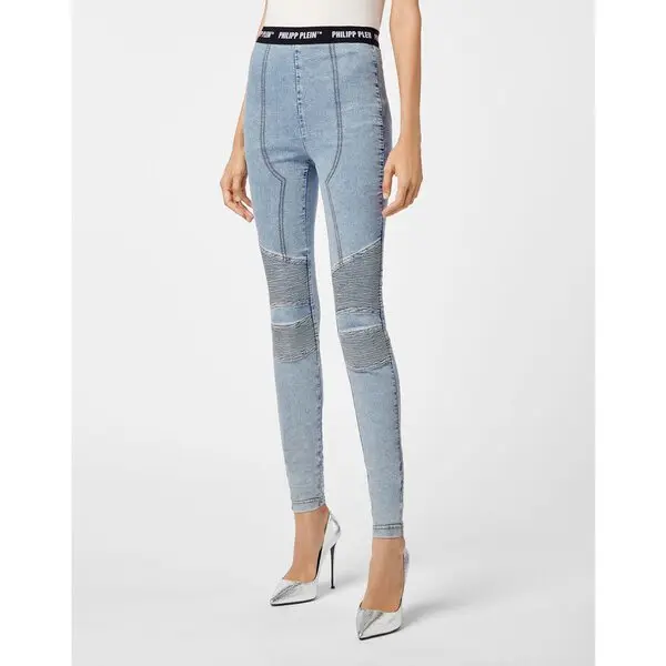 Philipp Plein Super High Waist Jegging - Icefrost