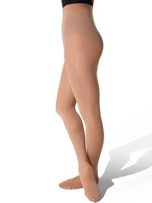 CAPEZIO Ultra Soft Footed Tights - Dark Beige