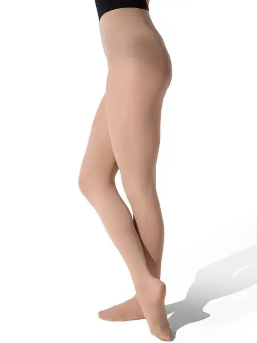 CAPEZIO Ultra Soft Footed Tights - Dark Beige