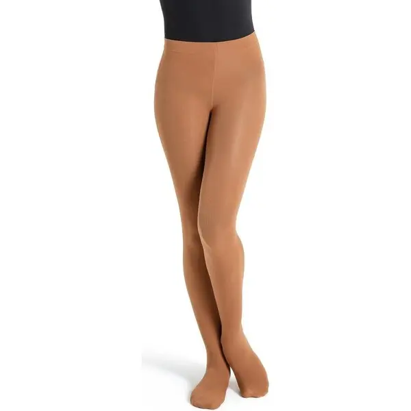 CAPEZIO Ultra Soft Footed Tights - Medium Brown