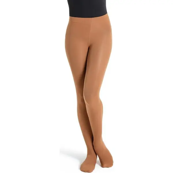 CAPEZIO Ultra Soft Footed Tights - Medium Brown