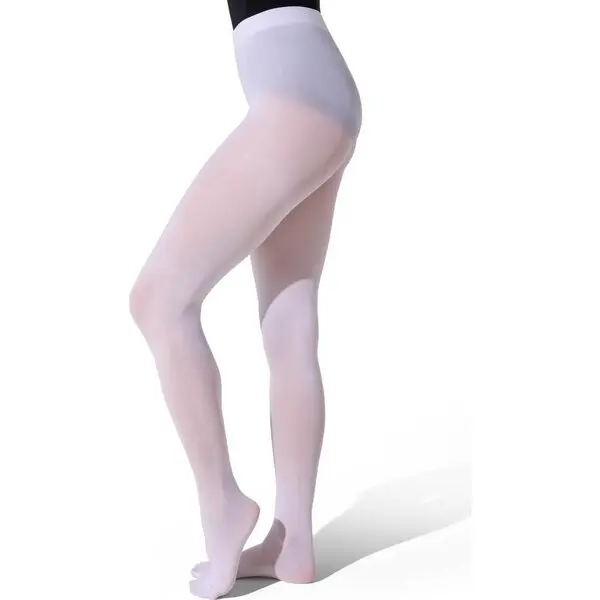 CAPEZIO Ultra Soft Footed Tights - White