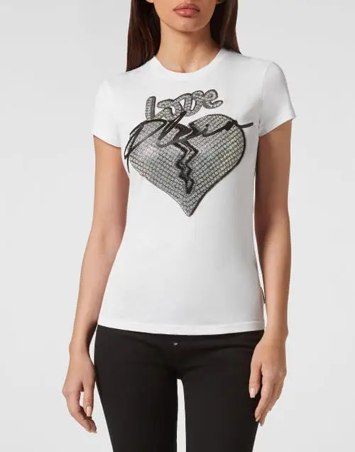 Philipp Plein Embellished Heart T-shirt
