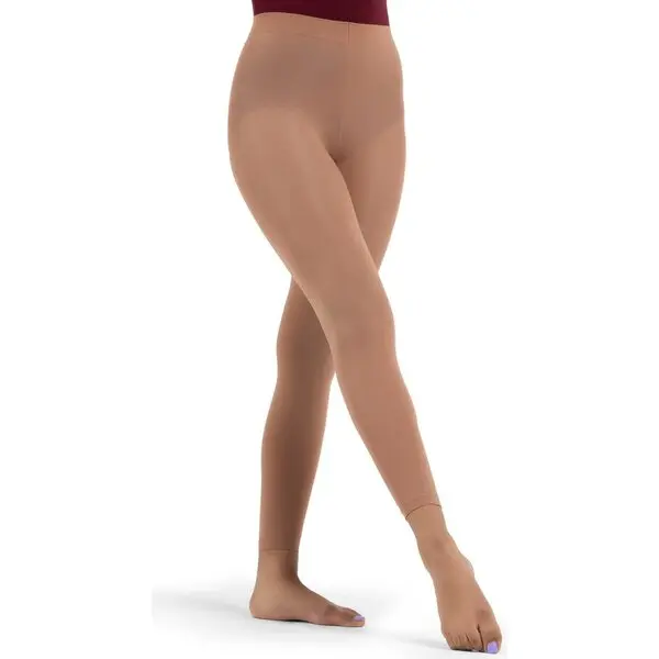 CAPEZIO Ultra Soft Footless Tights - Beige/khaki
