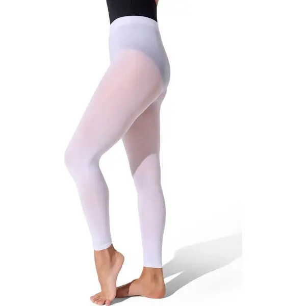 CAPEZIO Ultra Soft Footless Tights - White