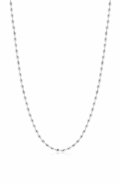NIALAYA JEWELRY Silver Beaded Chain Necklace
