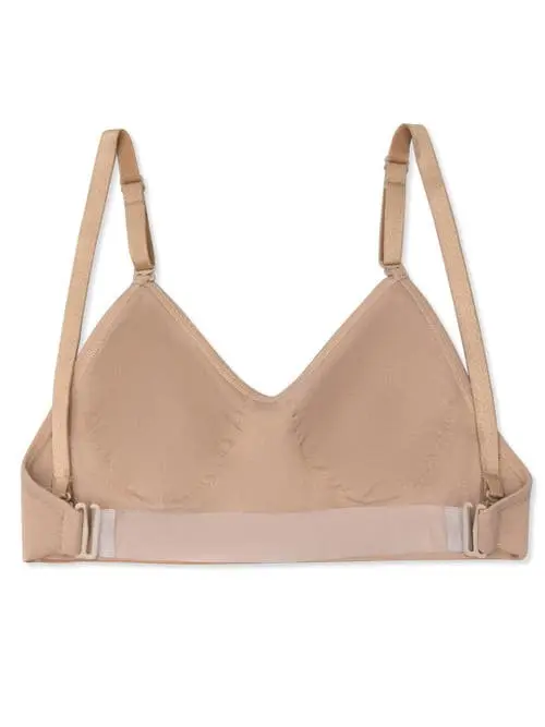 CAPEZIO Seamless Clear Back Bra - Dark Beige