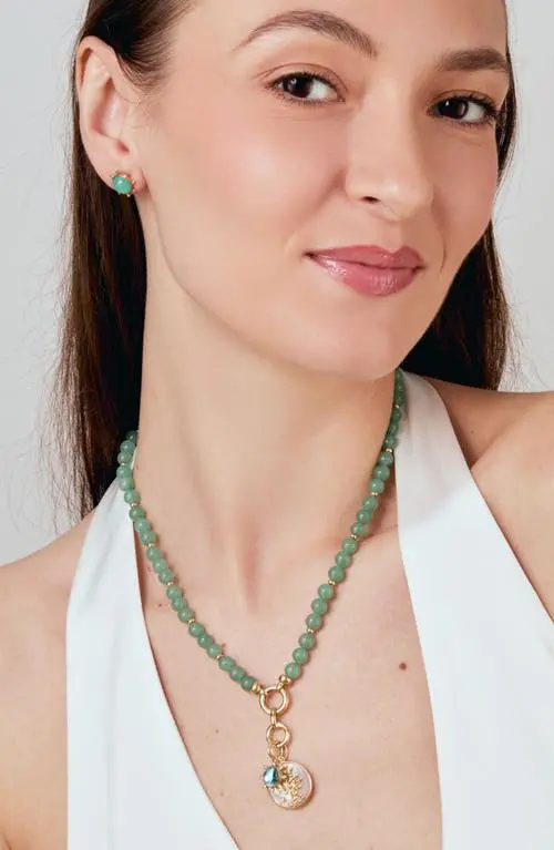 SYNA JEWELS Story Strand And 18k Yellow Gold Necklace