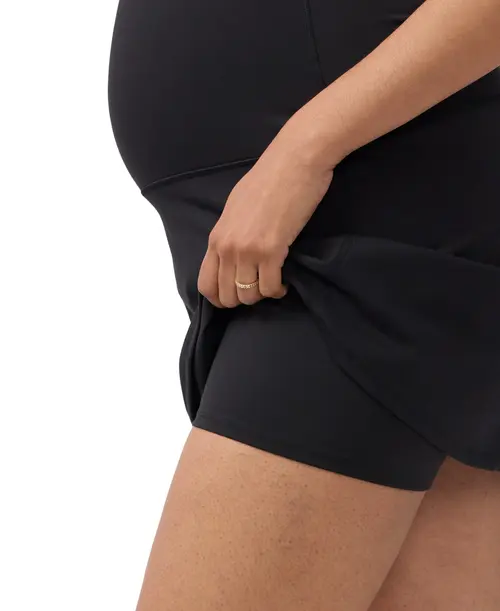 Ingrid & Isabel® Maternity Athletic Skort With Built-in Shorts - Black