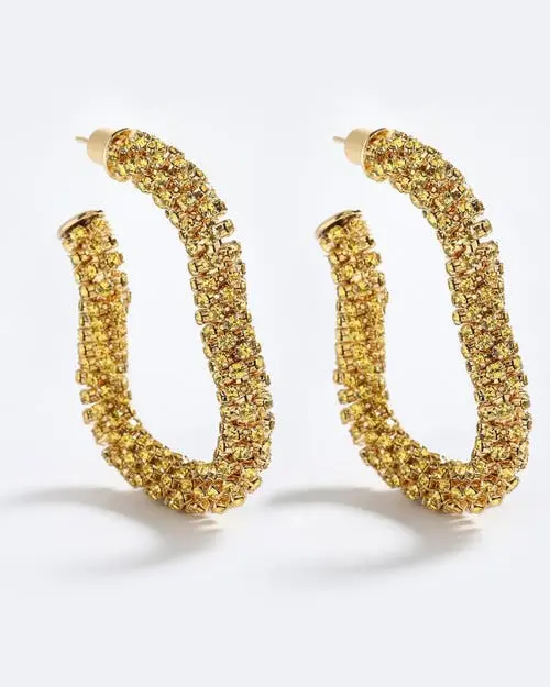 EMMA PILLS Obsession Sparkle Hoop - Gold