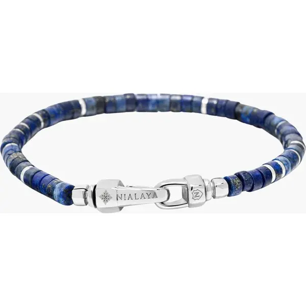 NIALAYA JEWELRY Lapis Heishi Bracelet