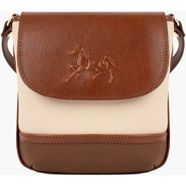 Cavalinho Horse Embossed Crossbody Bag - Camel Brown/beige