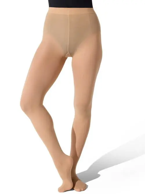 CAPEZIO Classic Footed Tights - Medium Brown