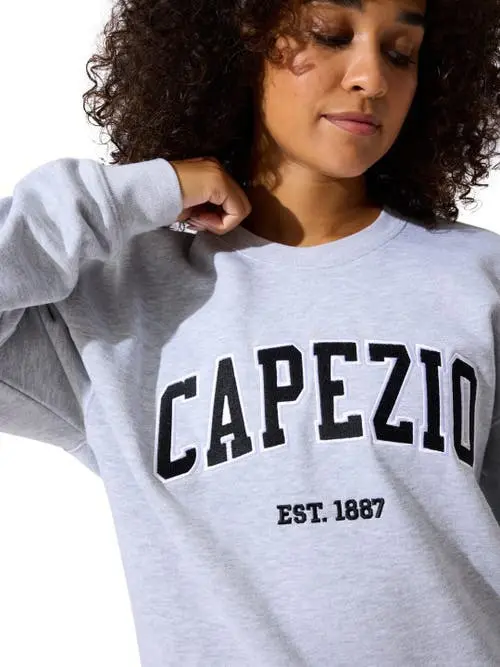 CAPEZIO Varsity Sweatshirt - Medium Grey