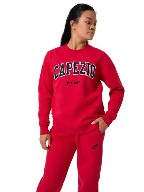 CAPEZIO Varsity Sweatshirt With Embroidered Logo - Red