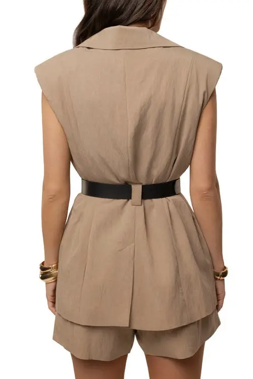 JLUXLABEL Main Agenda Romper - Tan