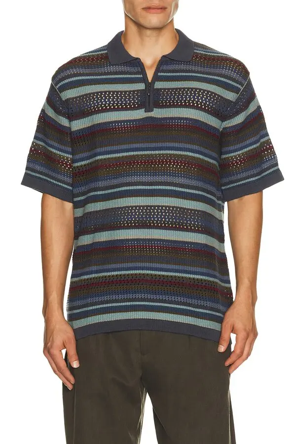 THISISNEVERTHAT Striped Knit Polo